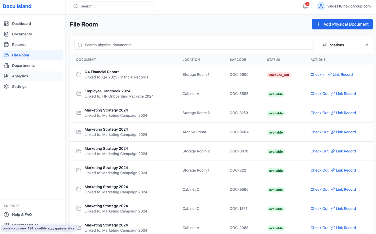 Docu Island - Comprehensive Record & Document Management